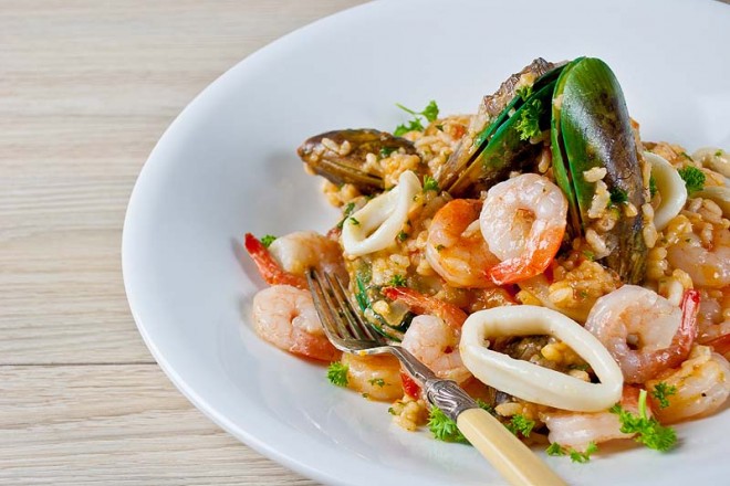 Seafood Risotto - minimal preparation, cooked in 30 minutes